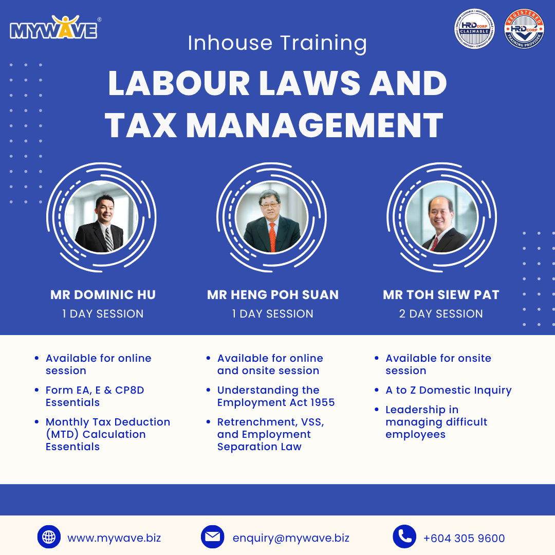Labour Laws and Tax Management In-house Training - MYWave